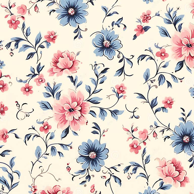 Chintz Pattern Flowers Background Pattern Wallpaper Vector Stock ...