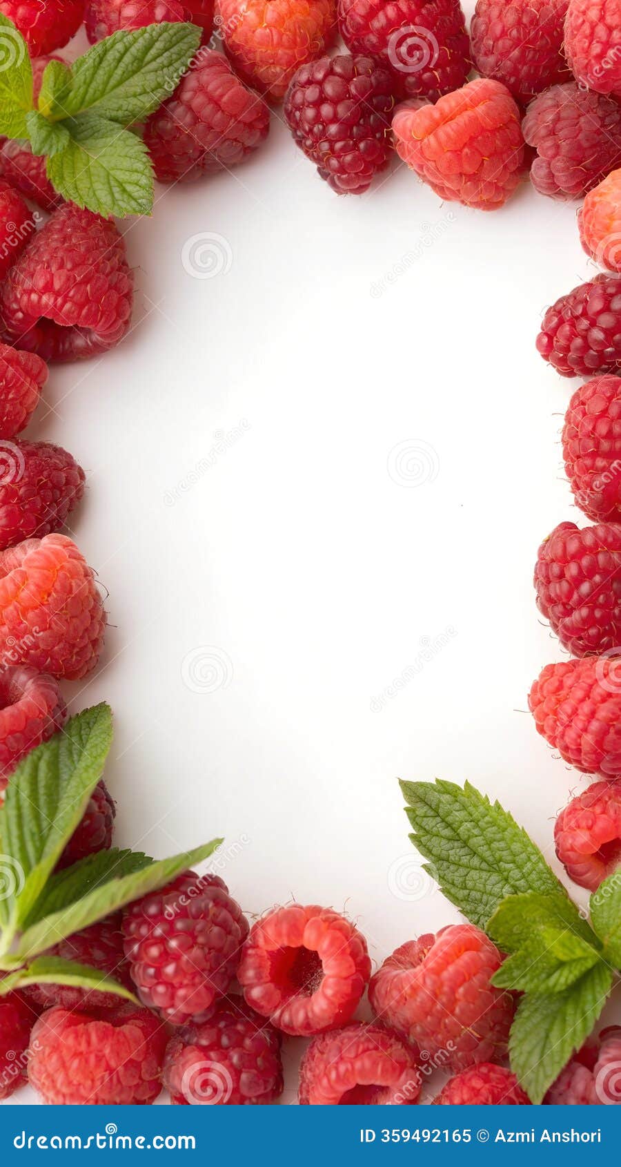 A Frame Background Formed from Collection of Raspberry Stock Image ...