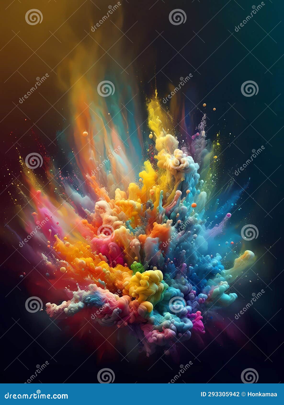 Abstract color explosion stock photo. Image of galaxy - 293305942