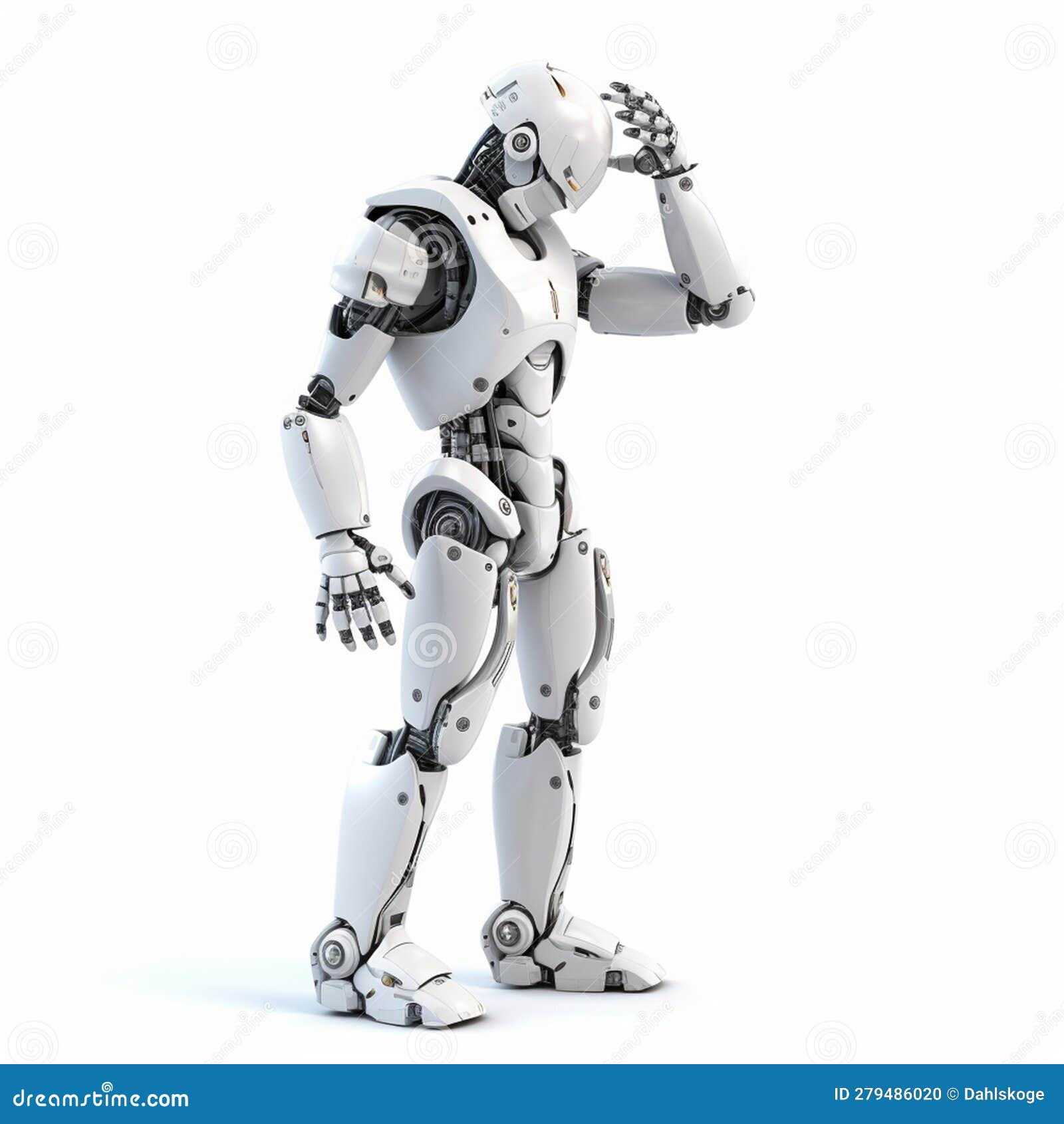 Confused Robot And Dog Royalty-Free Stock Photography | CartoonDealer ...