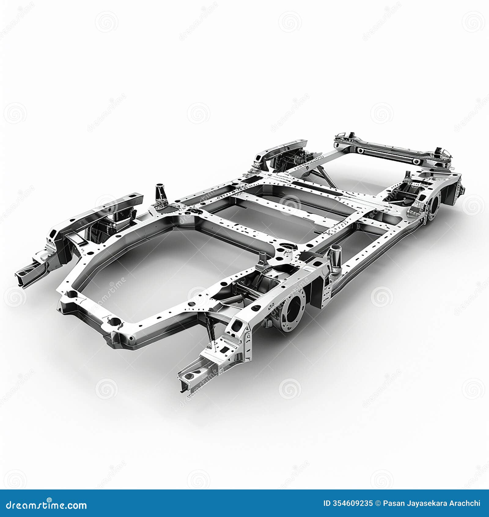 Chassis Rendered on a White Background Stock Illustration - Illustration of technology, graphic ...