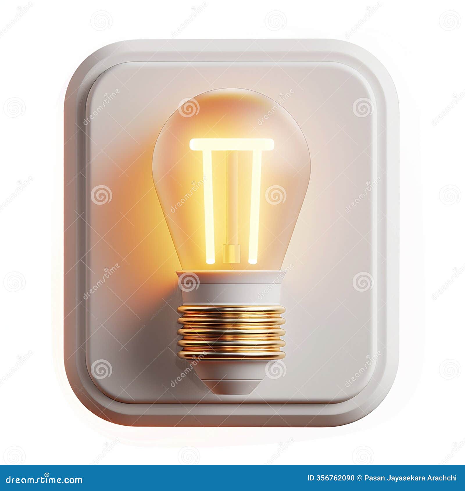 A 3D Icon of a Smart Lighting System with a White Background Stock ...