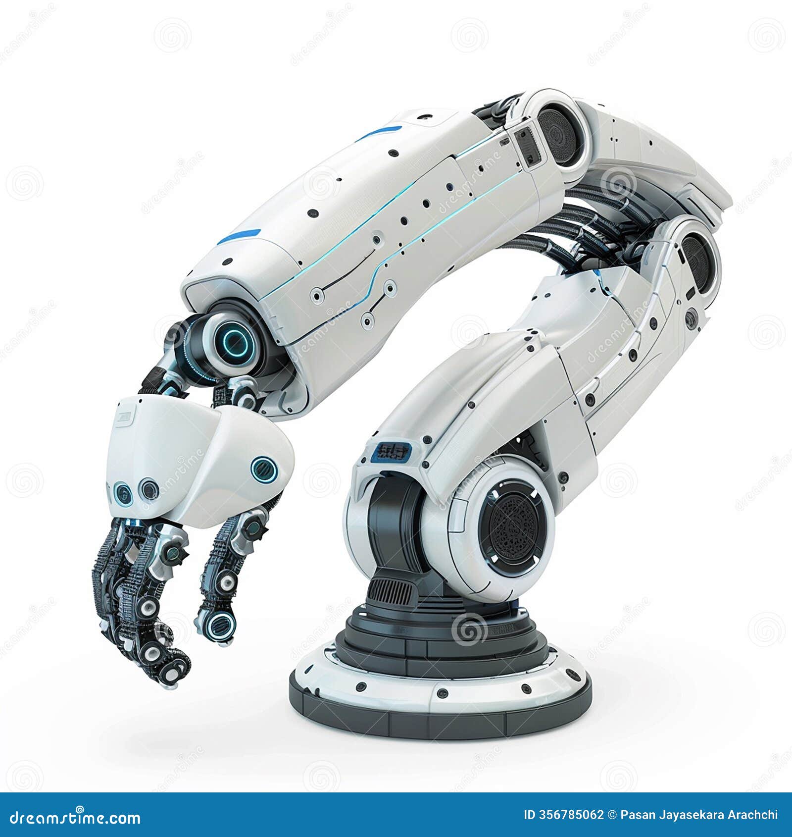 A 3D Icon of a Tech Innovation Robotic Arm with a White Background ...