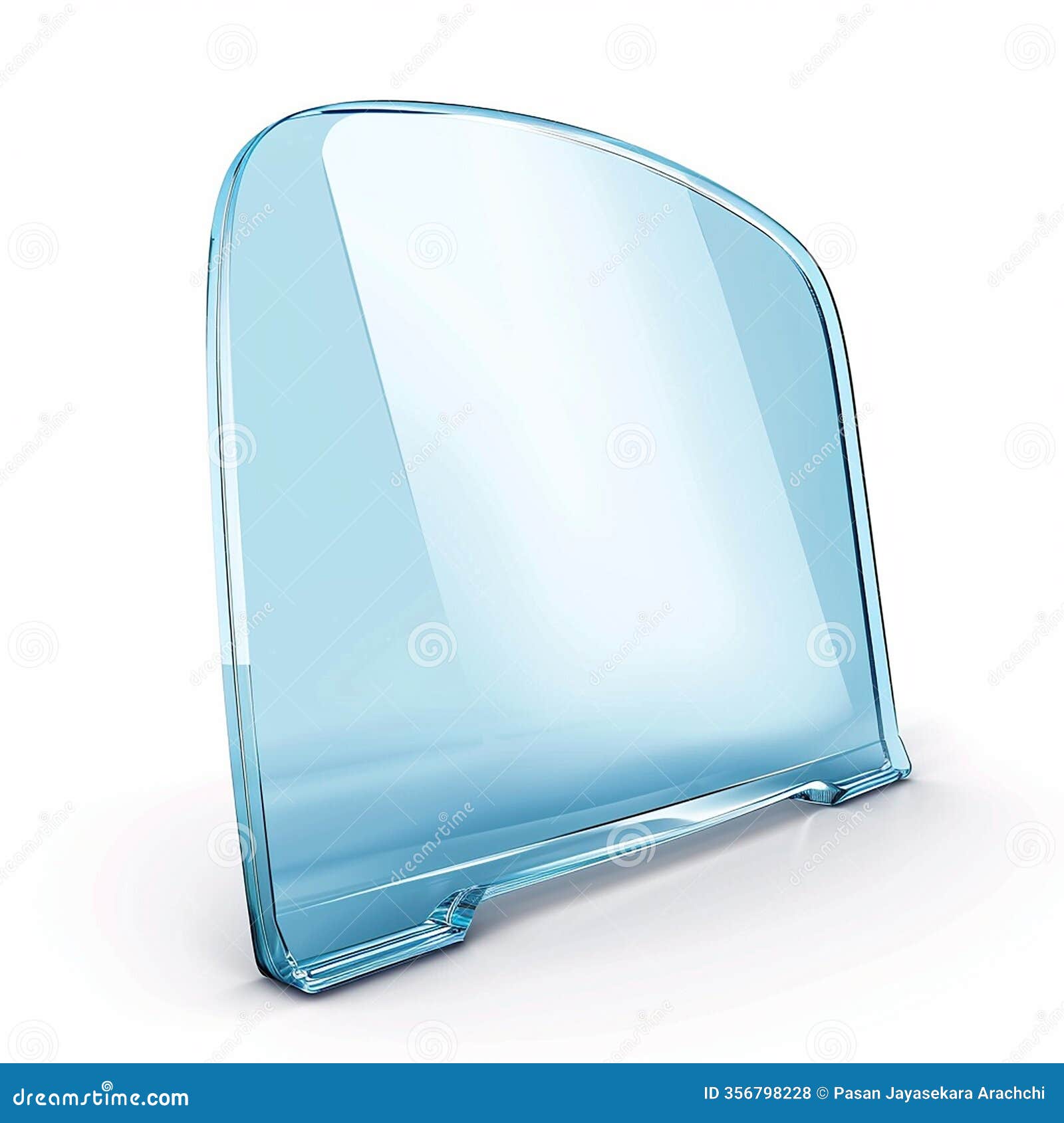 A 3D Icon of a Windshield with a White Background Stock Illustration ...