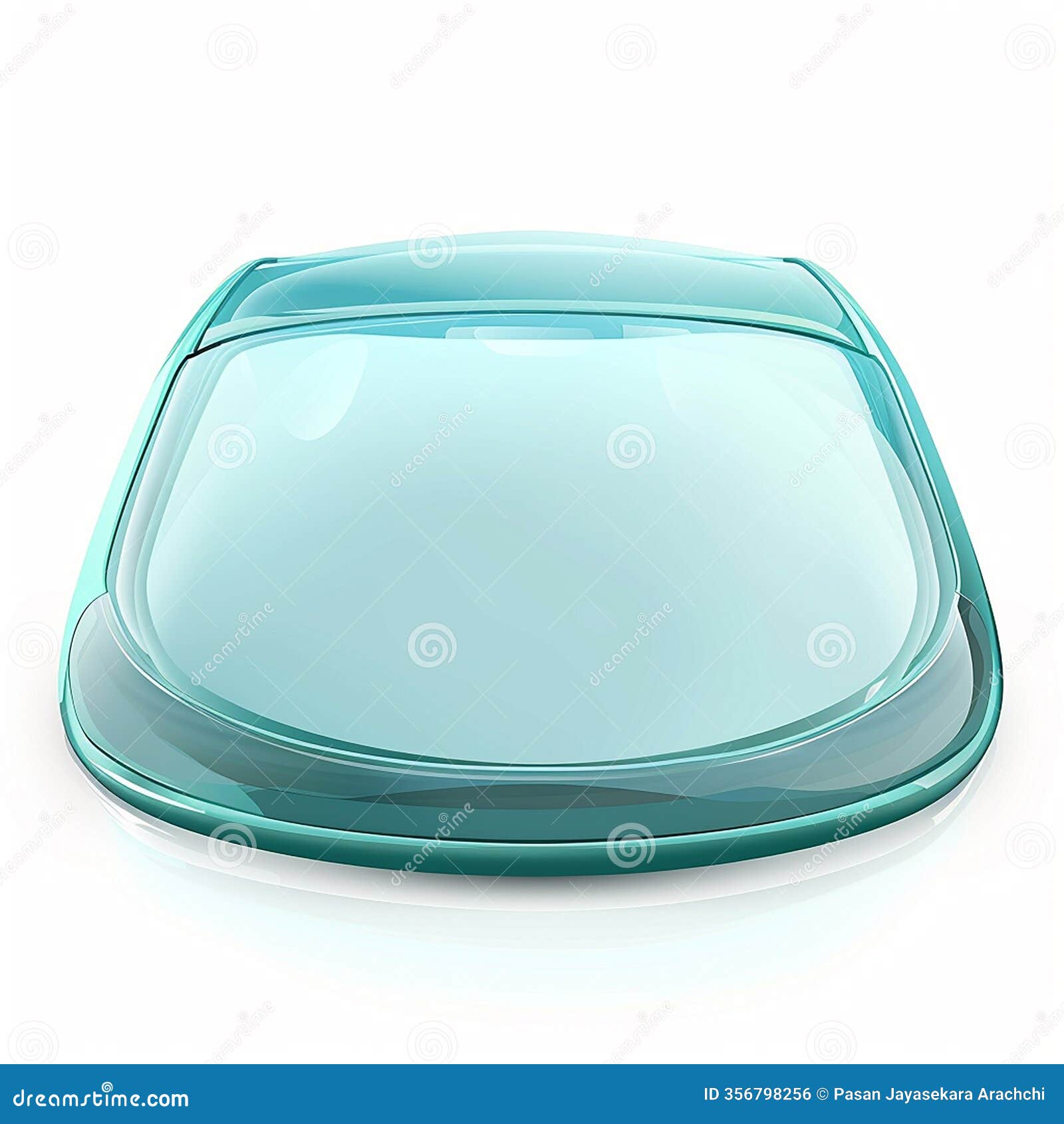 A 3D Icon of a Windshield with a White Background Stock Illustration ...