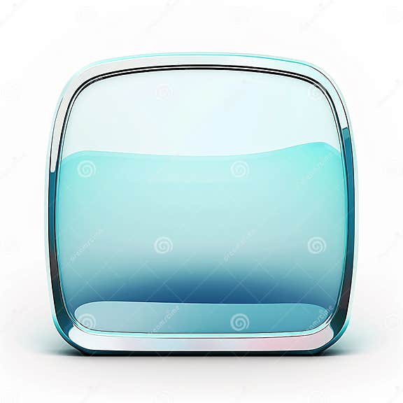 A 3D Icon of a Windshield with a White Background Stock Illustration ...