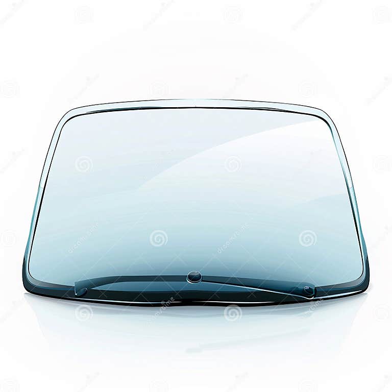 A 3D Icon of a Windshield with a White Background Stock Illustration ...