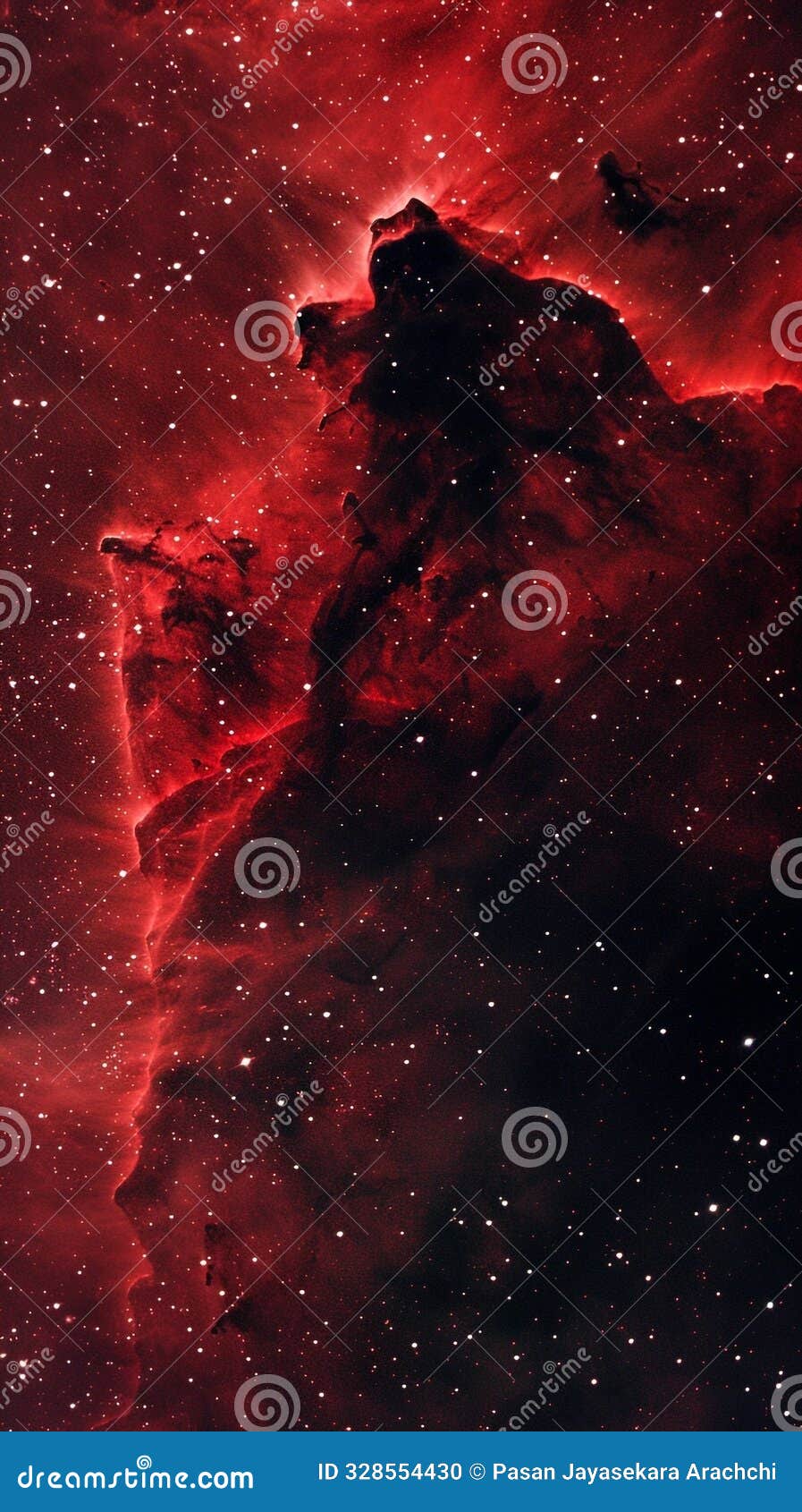 Ghost Nebula Revealing Its Faint Emission In Cepheus Stock Photo ...