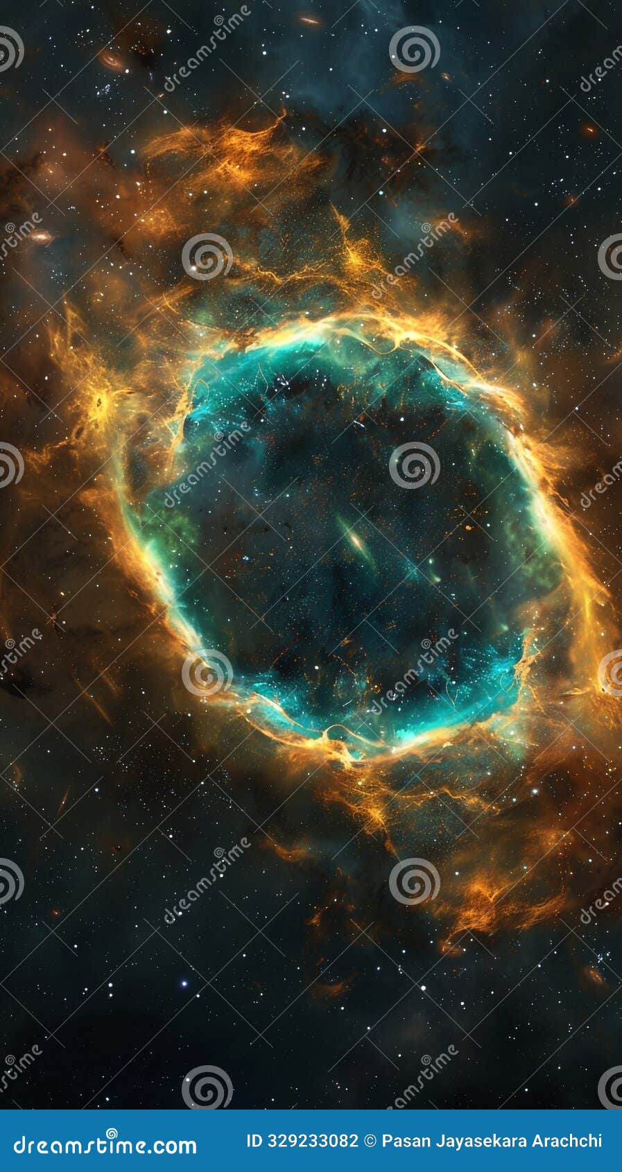 Ring Nebula Reveals Otherworldly Beauty Stock Illustration ...