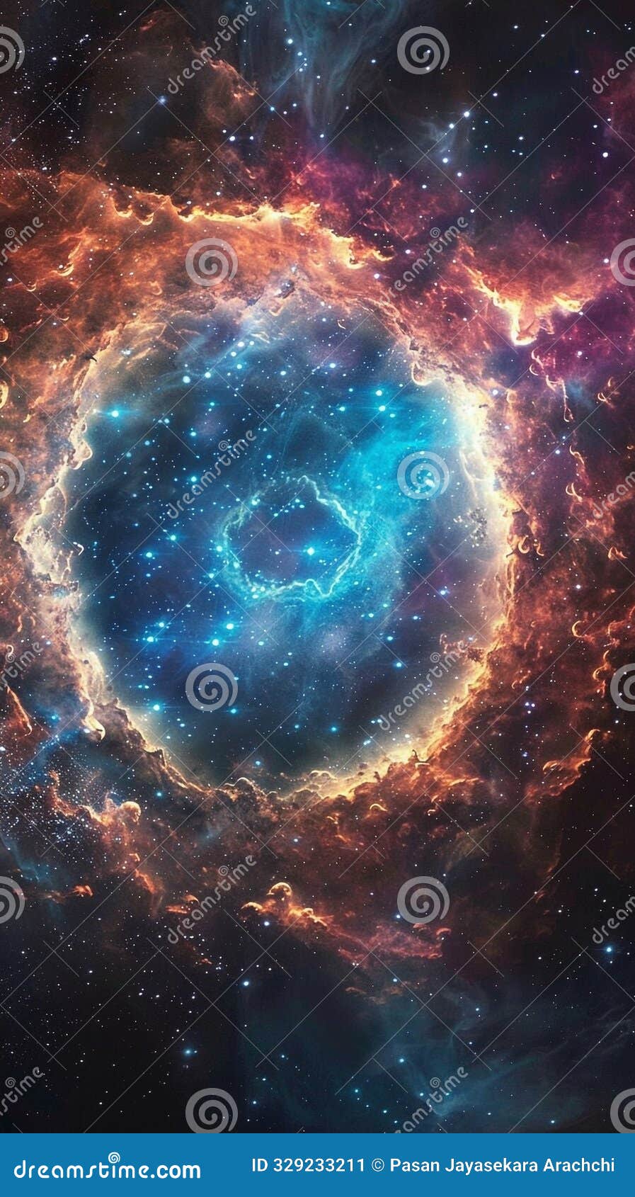 Ring Nebula Reveals Otherworldly Beauty Stock Illustration ...