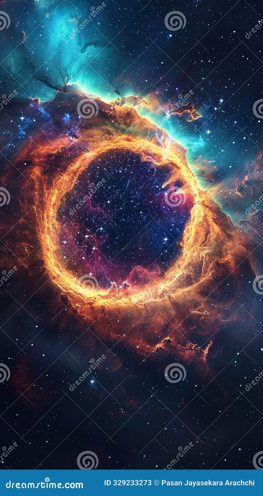 Ring Nebula Reveals Otherworldly Beauty Stock Illustration ...