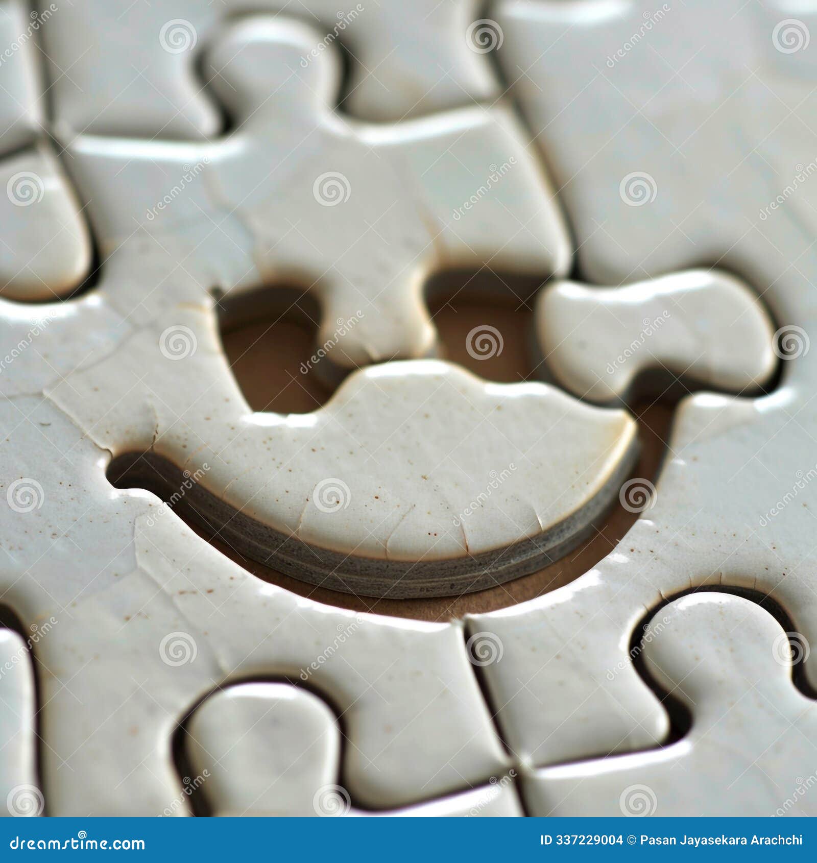 Smiley Face Assembling Jigsaw Puzzle Pieces Stock Illustration ...
