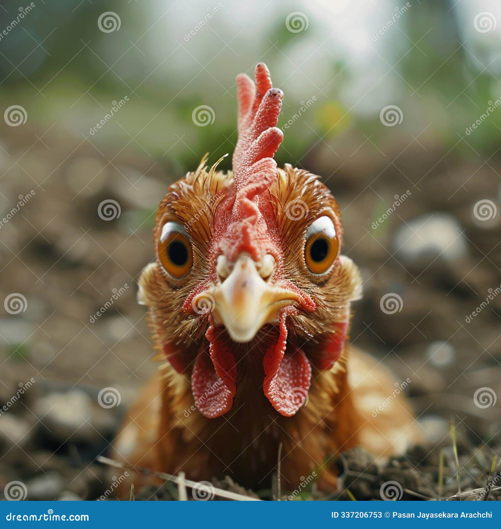 Smiley Face with Chicken Pecking at the Ground Stock Illustration ...