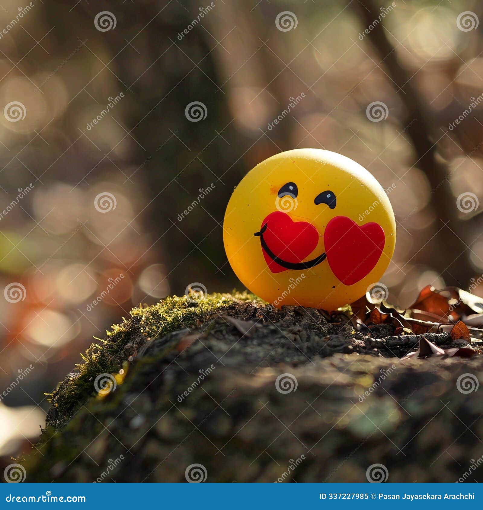 Smiley Face Expressing Love with Heart Stock Illustration ...