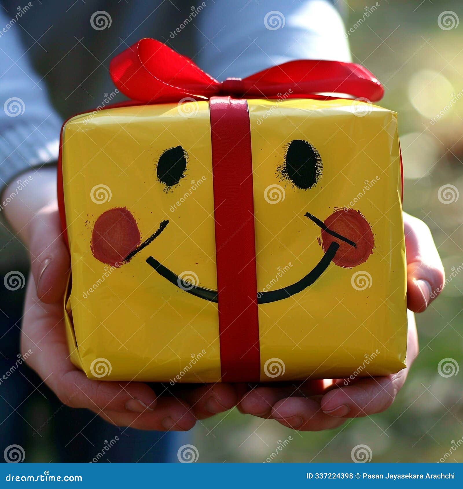 Smiley Face Giving a Present Stock Illustration - Illustration of ...