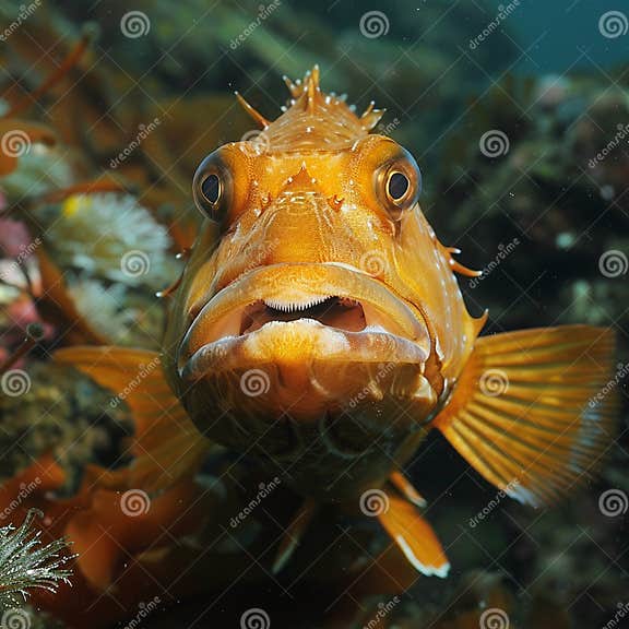 Smiley Face Holding a Cod in Cold Waters Stock Illustration ...