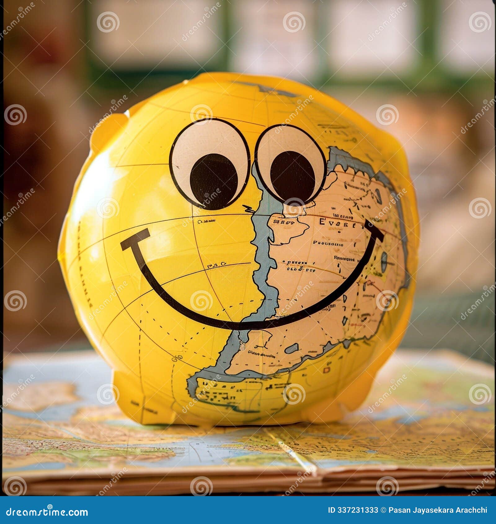 Smiley Face Planning Adventure with Map Stock Illustration ...