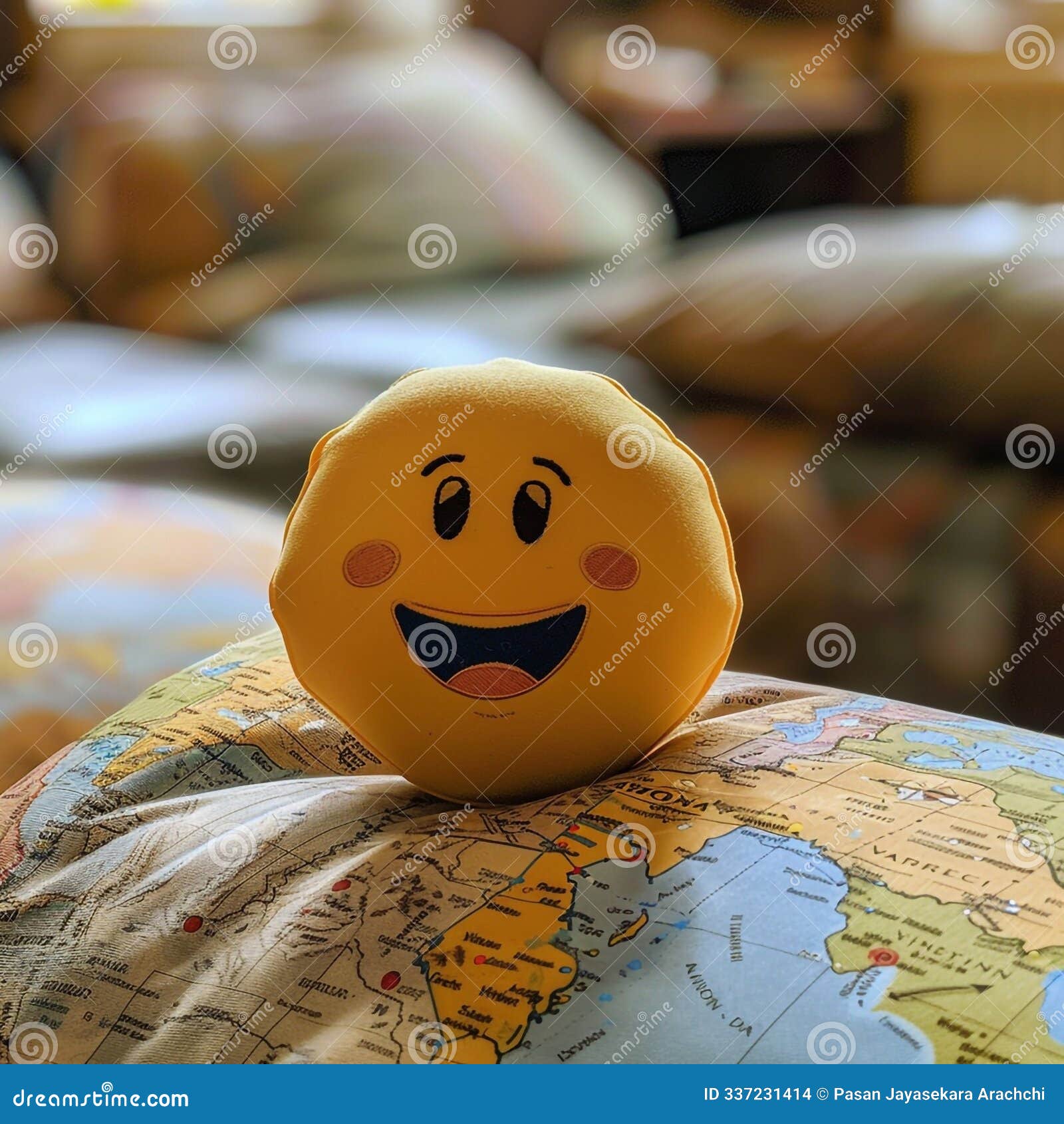Smiley Face Planning Adventure with Map Stock Illustration ...