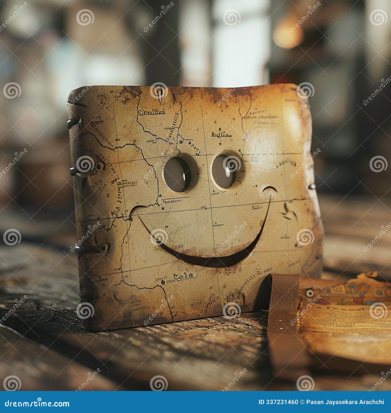 Smiley Face Planning Adventure with Map Stock Illustration ...