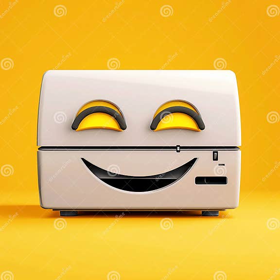Smiley Face Printing Documents with a Printer Stock Illustration ...