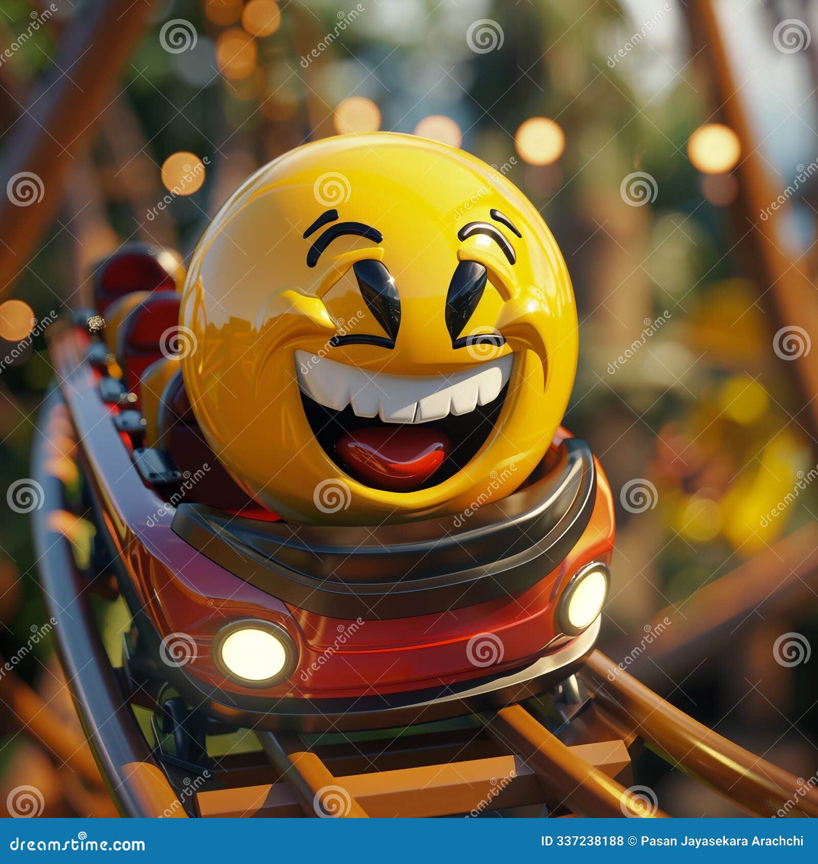 Smiley Face Riding Roller Coaster Stock Illustration - Illustration of ...