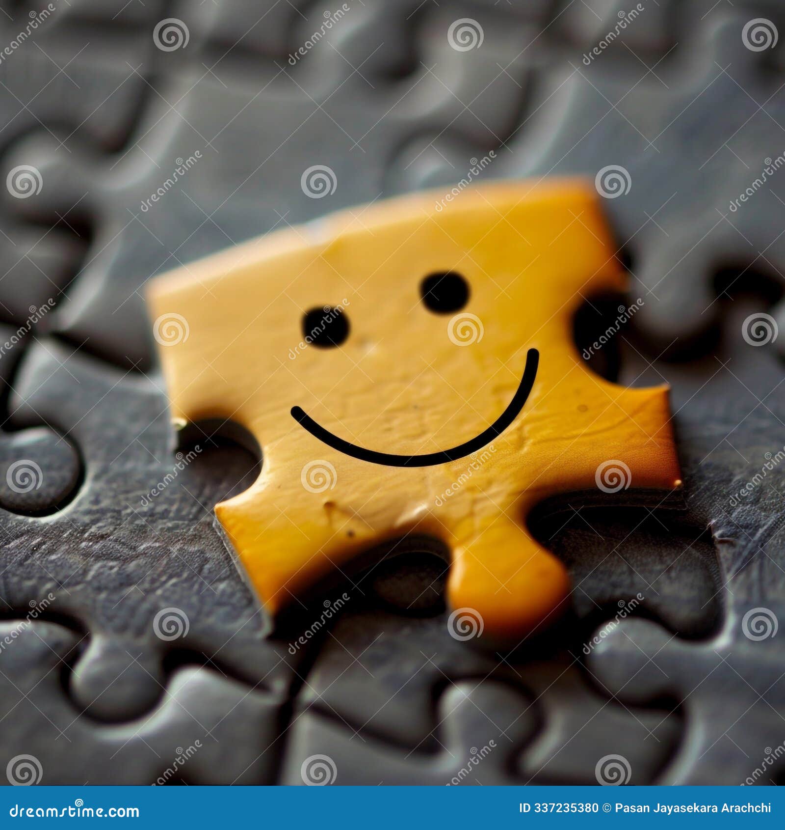 Smiley Face Solving Jigsaw Puzzle Stock Illustration - Illustration of ...