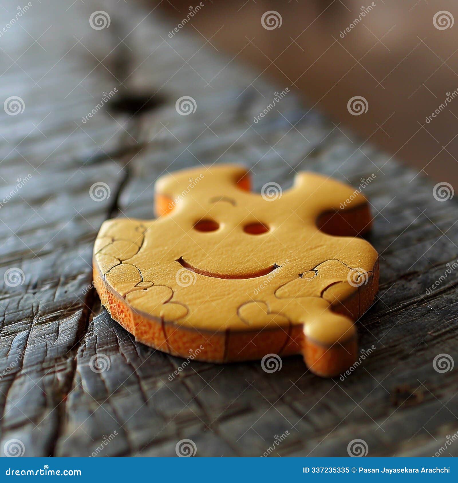 Smiley Face Solving a Puzzle Piece Stock Illustration - Illustration of ...