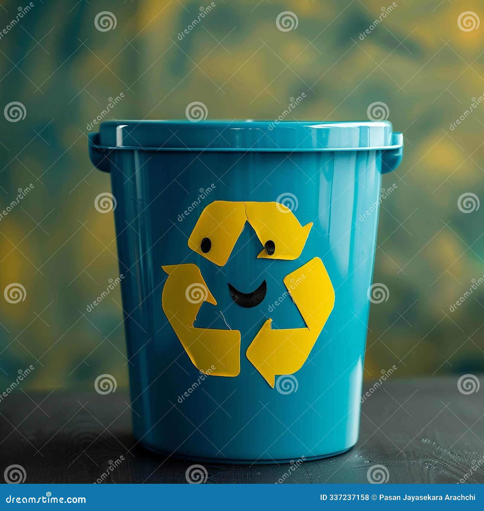 Smiley Face Sorting Recyclables in a Recycling Bin Stock Illustration ...