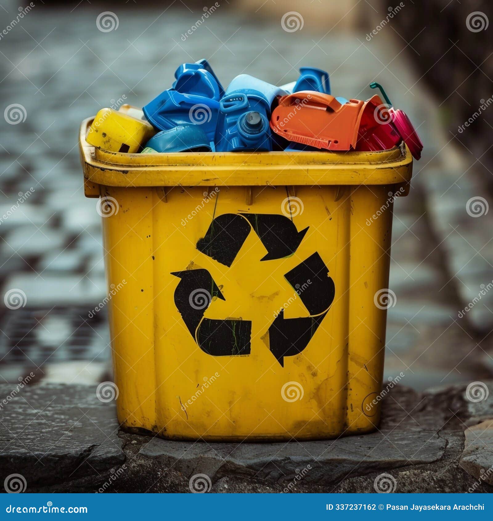 Smiley Face Sorting Recyclables in a Recycling Bin Stock Illustration ...