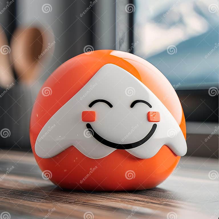 Smiley Face Standing in Front of a Mountain Stock Illustration ...