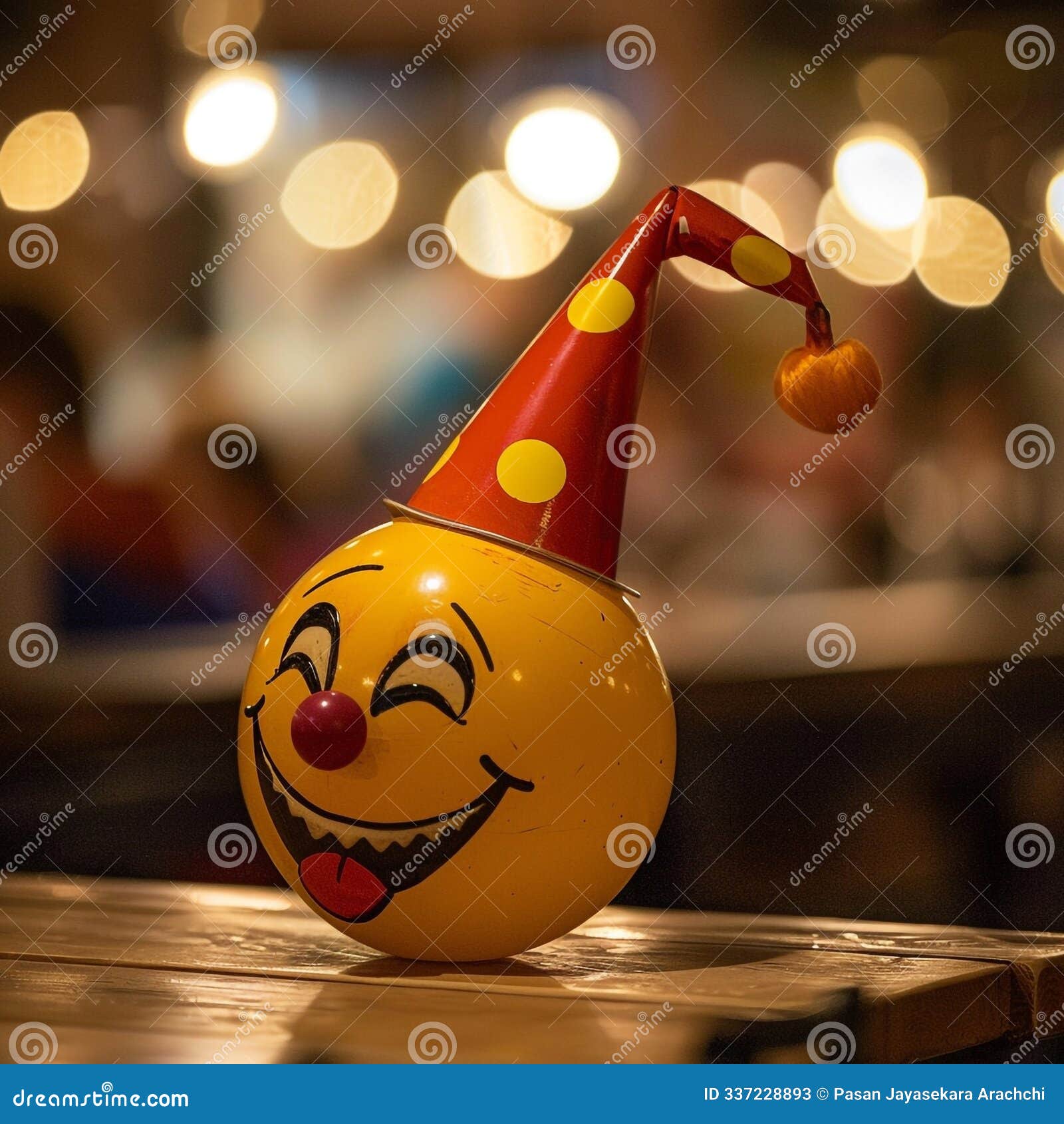 Smiley Face Wearing Jester Hat Entertaining Crowd Stock Illustration - Illustration of folly ...