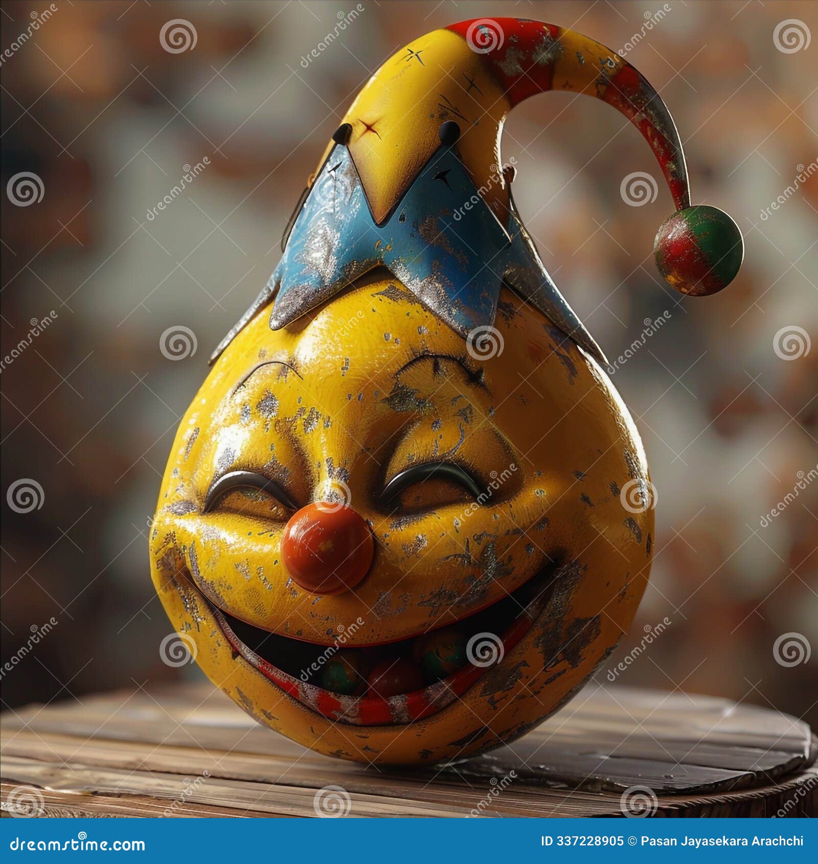 Smiley Face Wearing Jester Hat Entertaining Crowd Stock Illustration - Illustration of circus ...