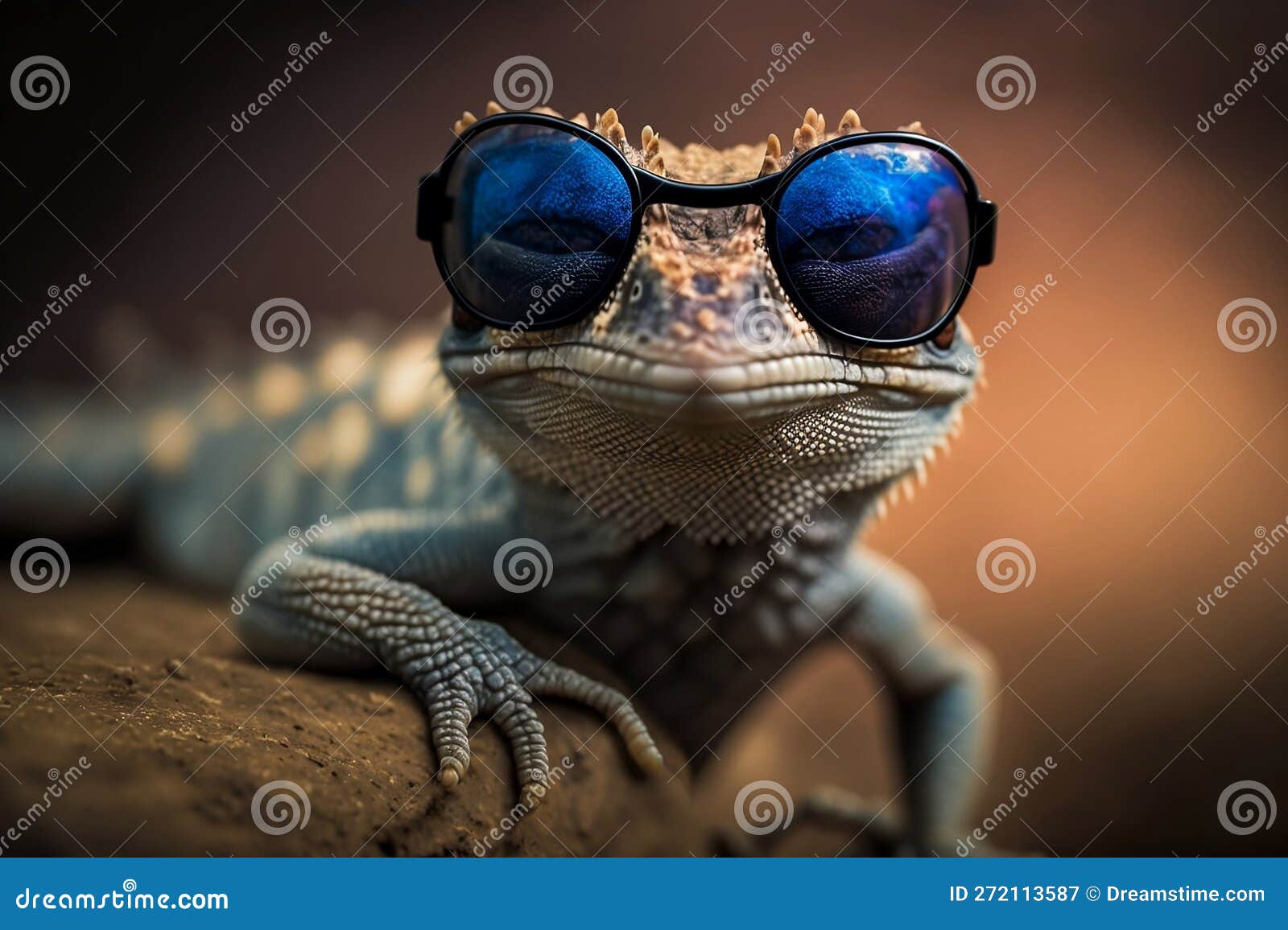Cool Lizard Wearing Sunglasses Stock Illustration - Illustration of ...