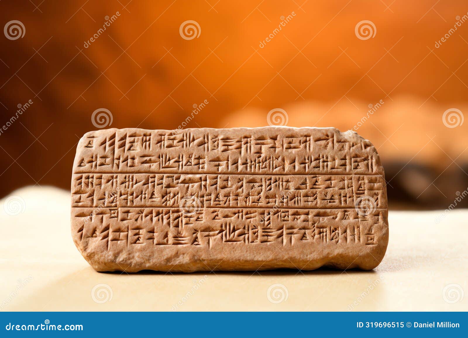 Cuneiform Script on a Clay Tablet Illustration Photo Stock Illustration ...