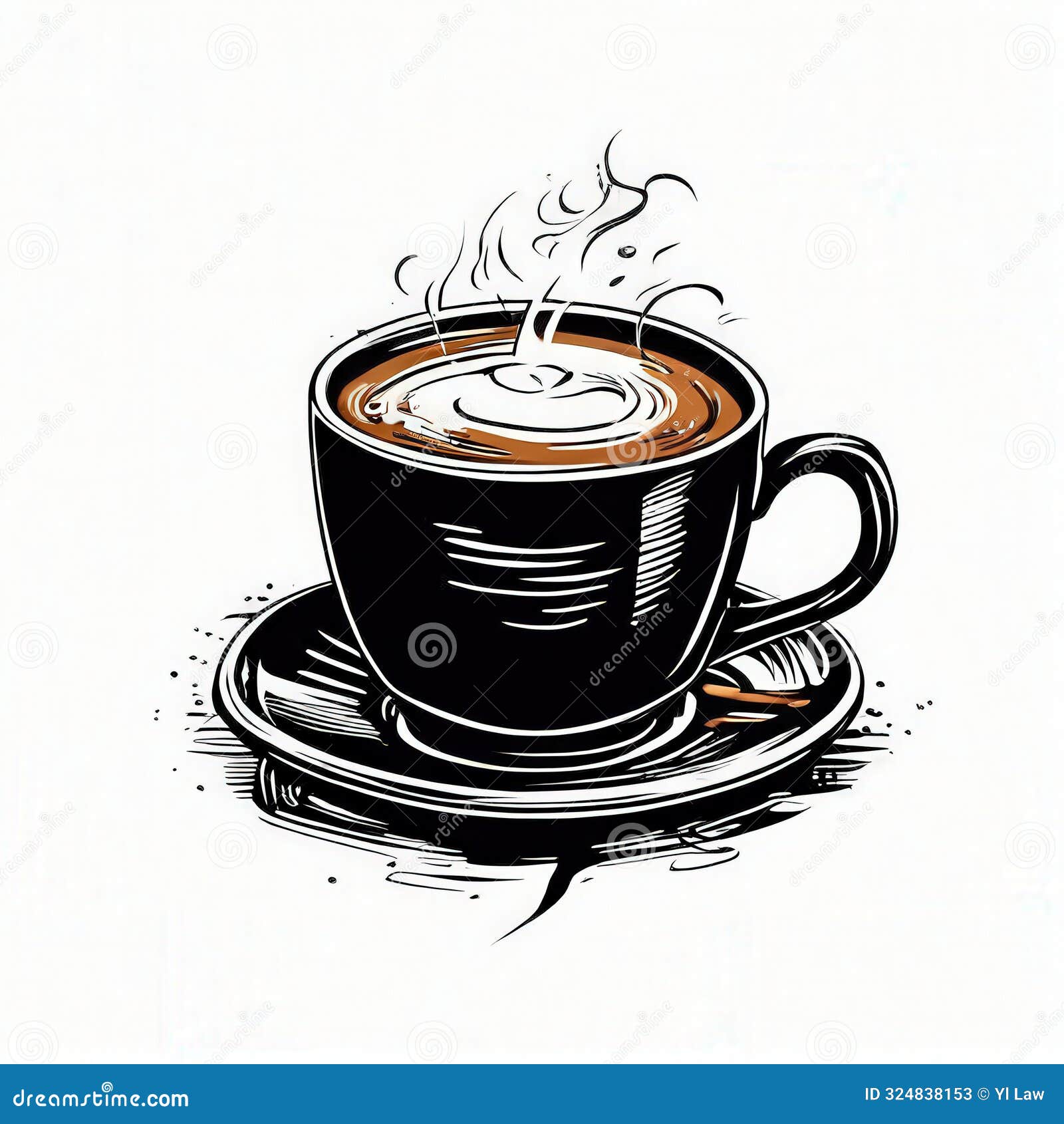 An Ai Generated Image, Cup of Coffee with Smoke Editorial Stock Photo ...