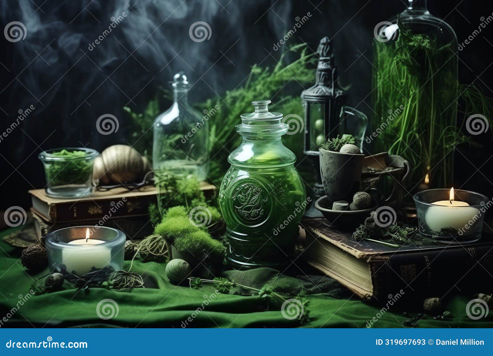 Cursed Objects Green Magical Fairytale World Background Backdrop ...