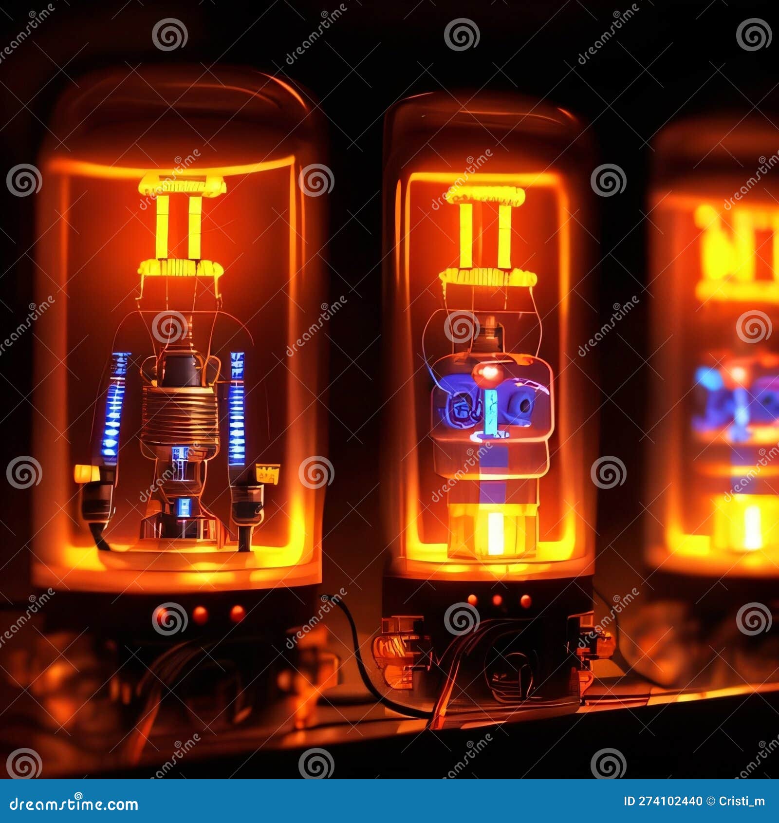 Nixie Tubes IN-12, Electronic Components Stock Image | CartoonDealer ...