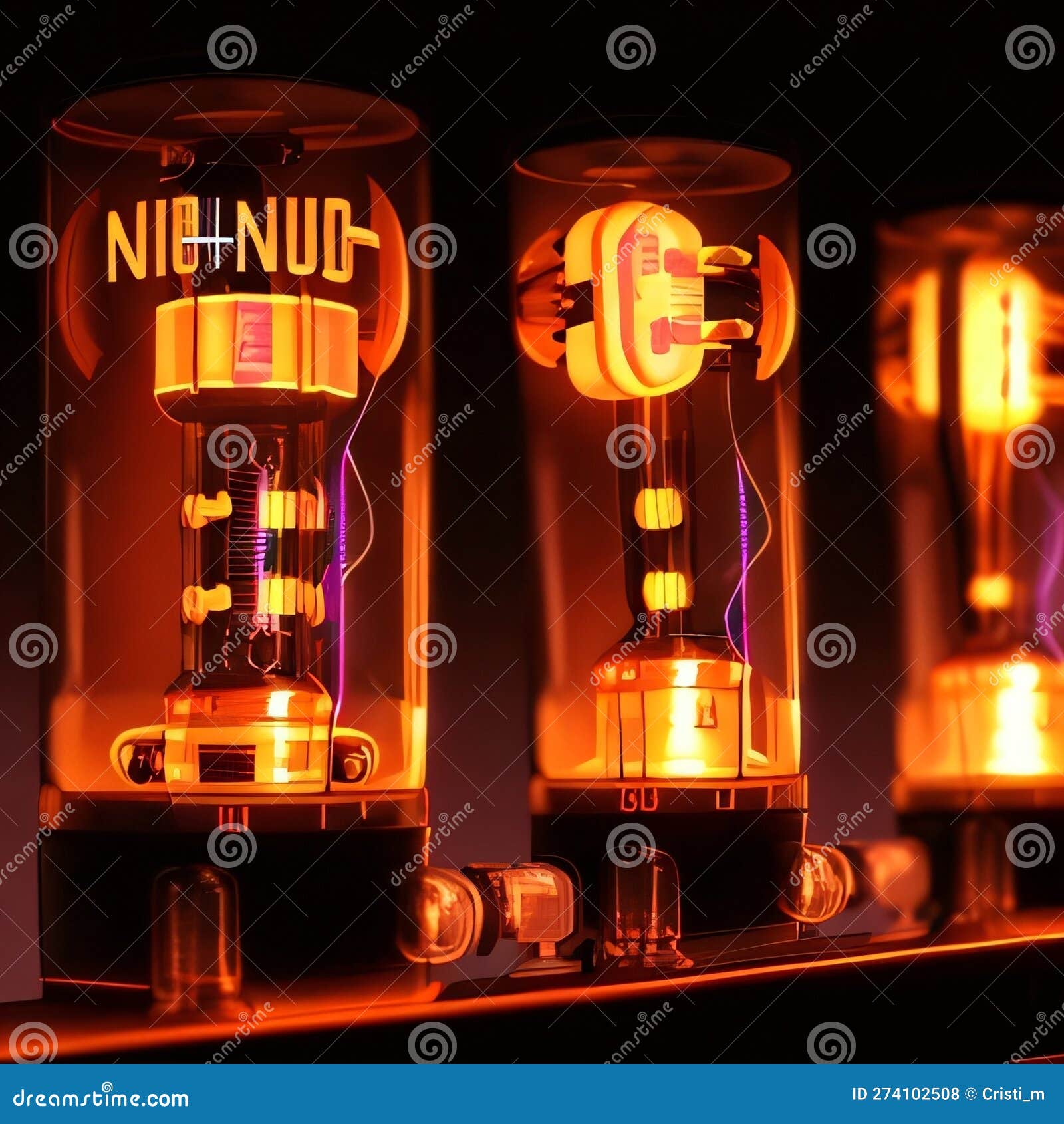 Nixie Tubes IN-12, Electronic Components Stock Image | CartoonDealer ...