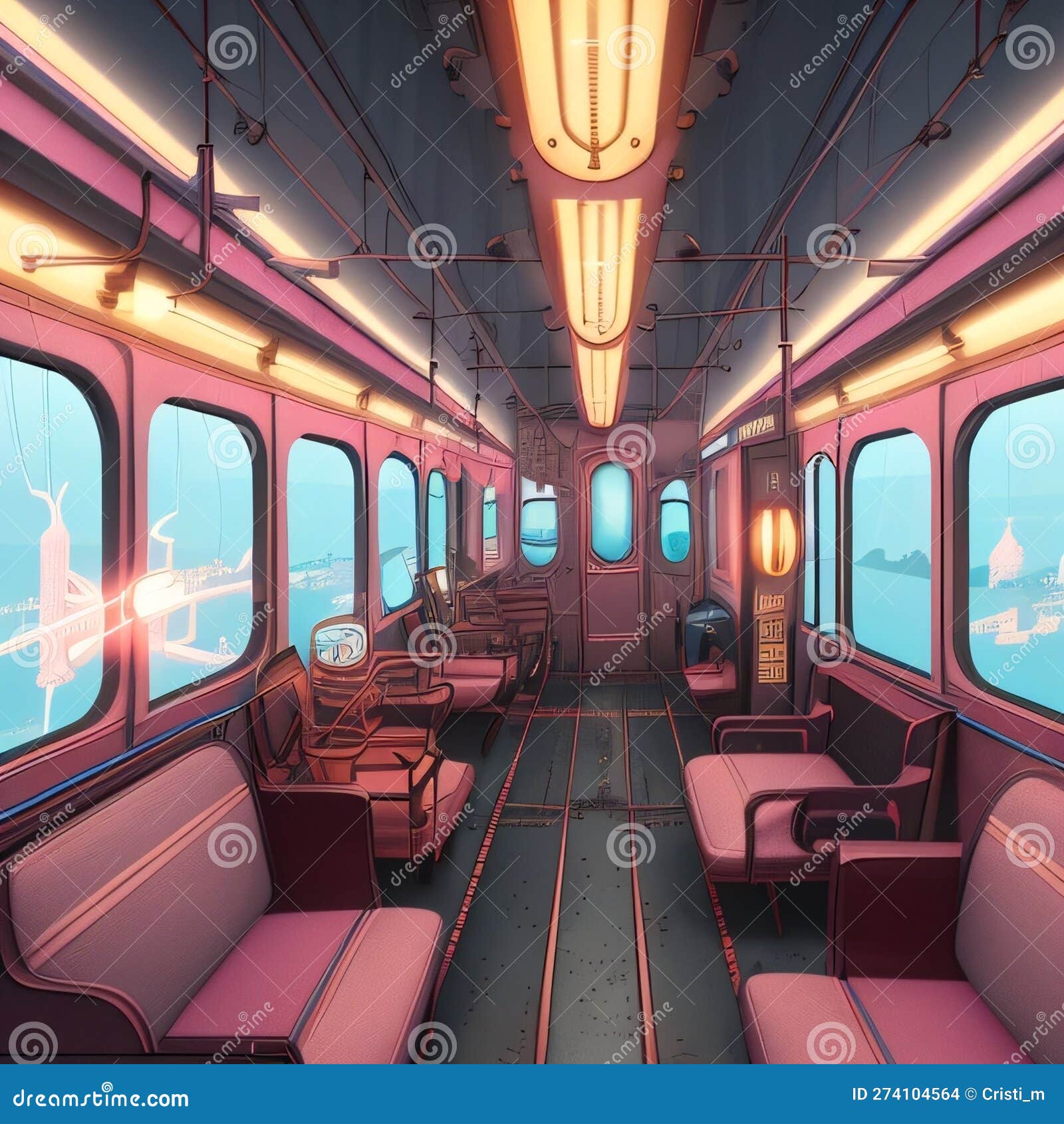 AI Generated Image - Cyberpunk Train Riding in a Science Fiction ...