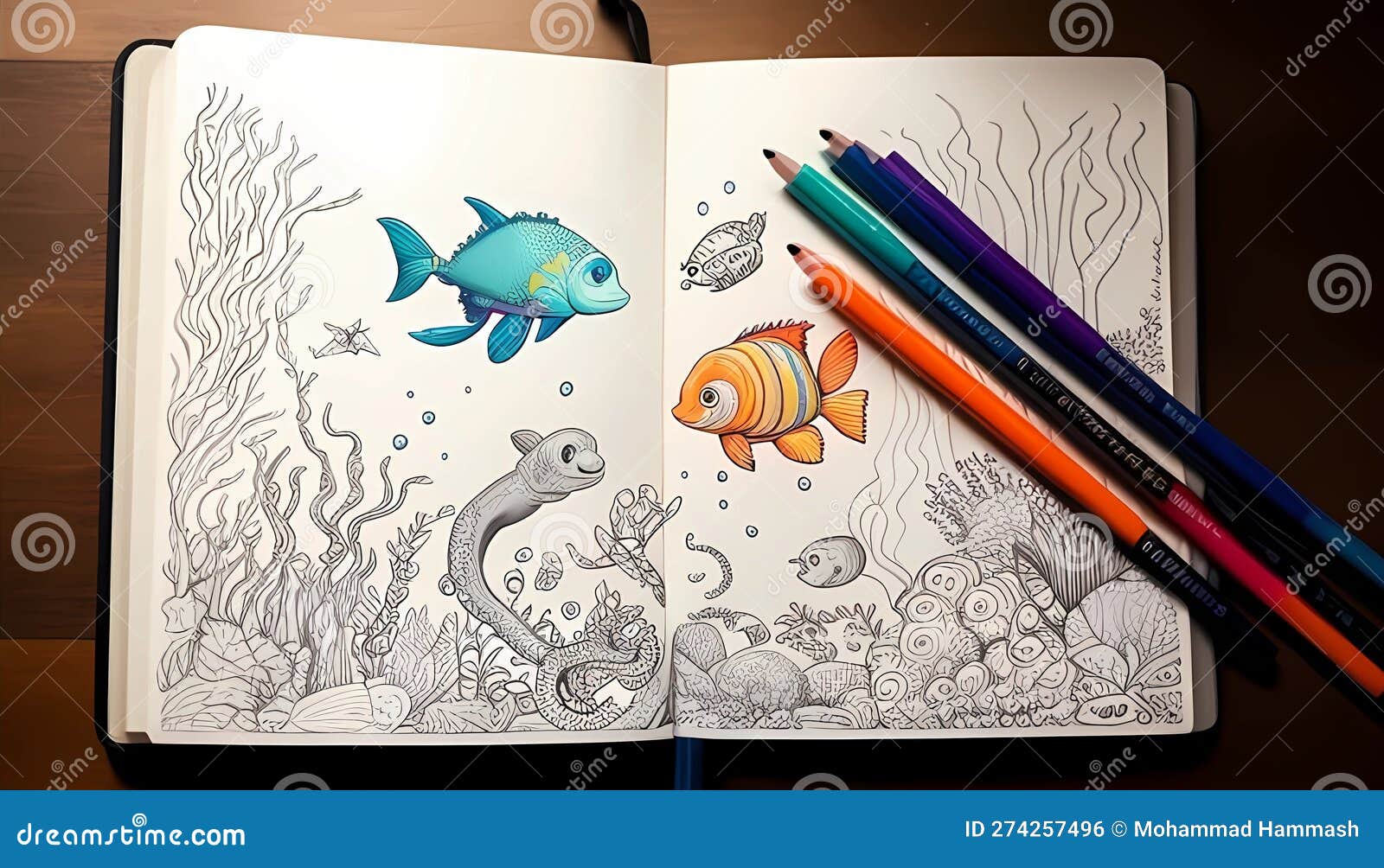 Random Pi Notebook, Made with Generative AI Stock Illustration ...