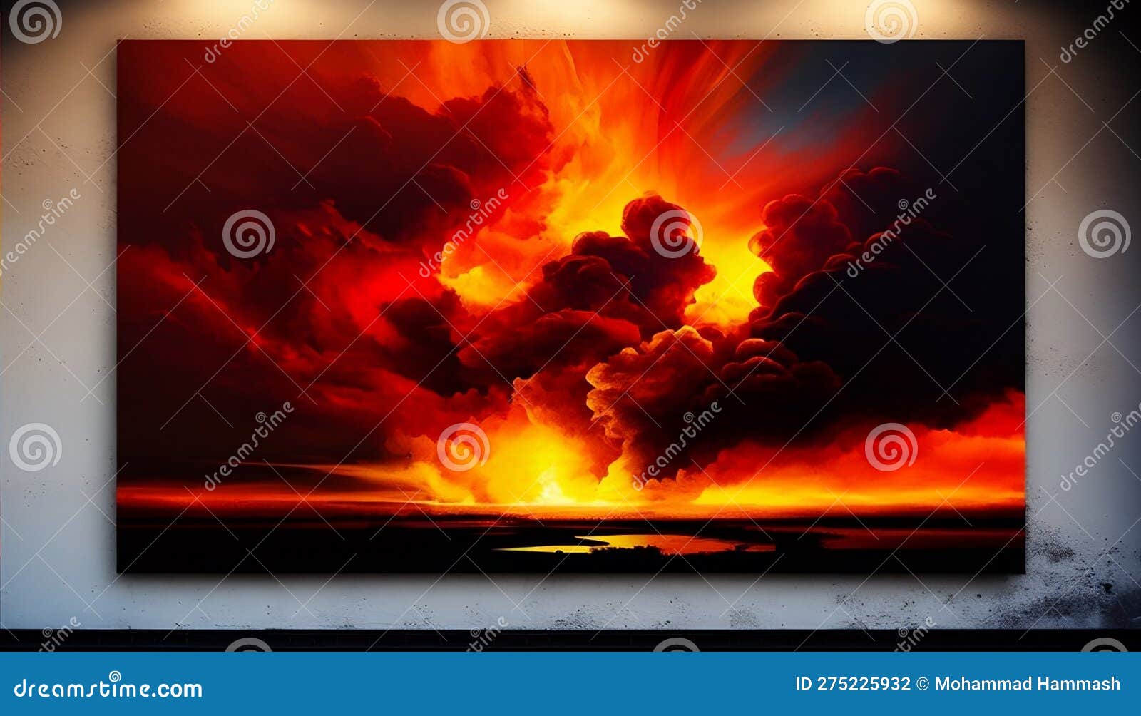 Blazing Inferno in the Sky, J.M.W. Turner Inspired Artwork, Made with ...