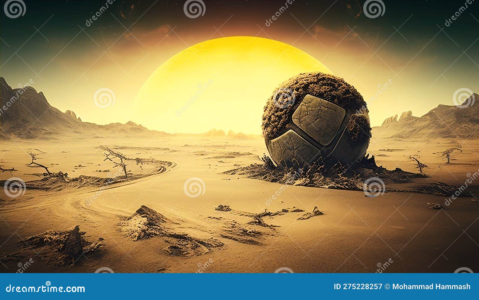 Desolate Earthstar: a Bleak Depiction of a Dying Planet, Made with ...