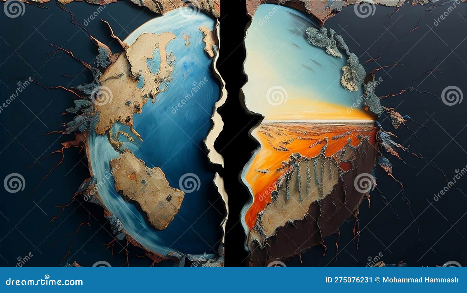 Divided World: the Broken Earth, a Post-Apocalyptic Landscape, Made ...