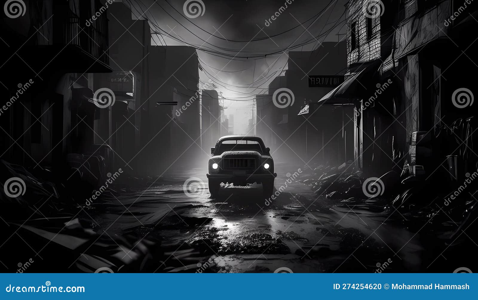 Apocalyptic Vision, Made with Generative AI Stock Illustration ...