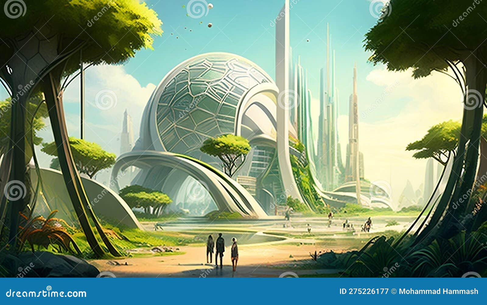 Futuristic Cityscape of Earth in 2150, Made with Generative AI Stock ...