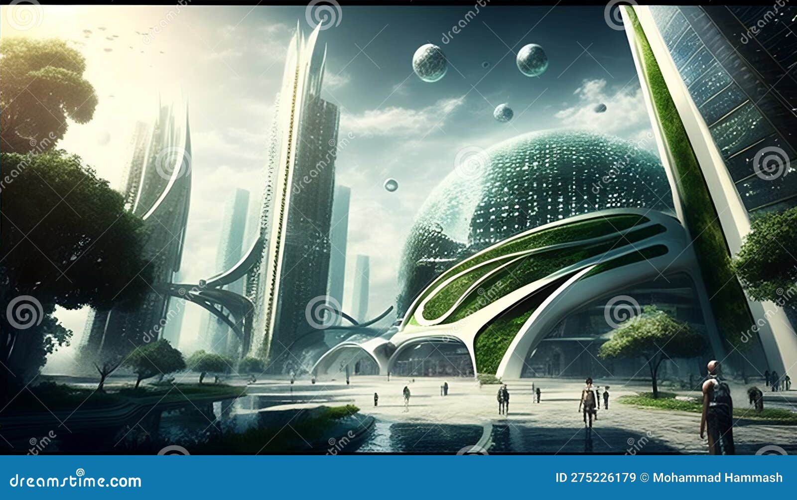 Futuristic Cityscape of Earth in 2150, Made with Generative AI Stock ...