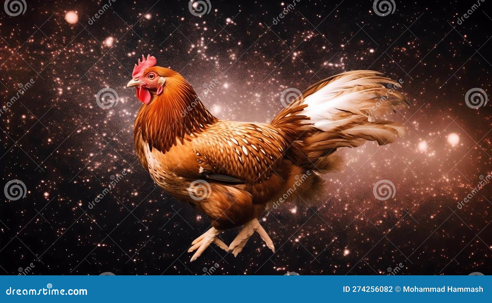 Space Hen, Made with Generative AI Stock Illustration - Illustration of ...