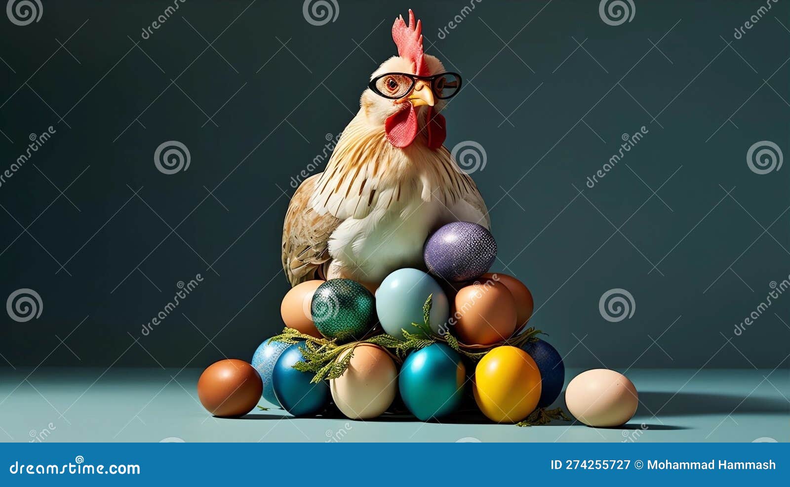 Eggcellent Hen, Made with Generative AI Stock Illustration ...