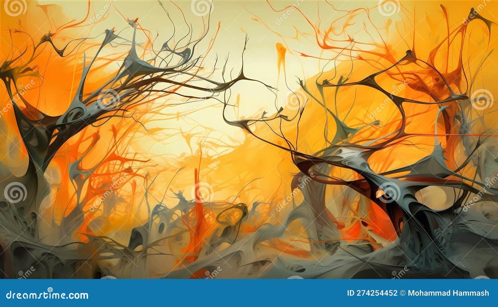 Surreal Neuron Dance, Made with Generative AI Stock Illustration ...