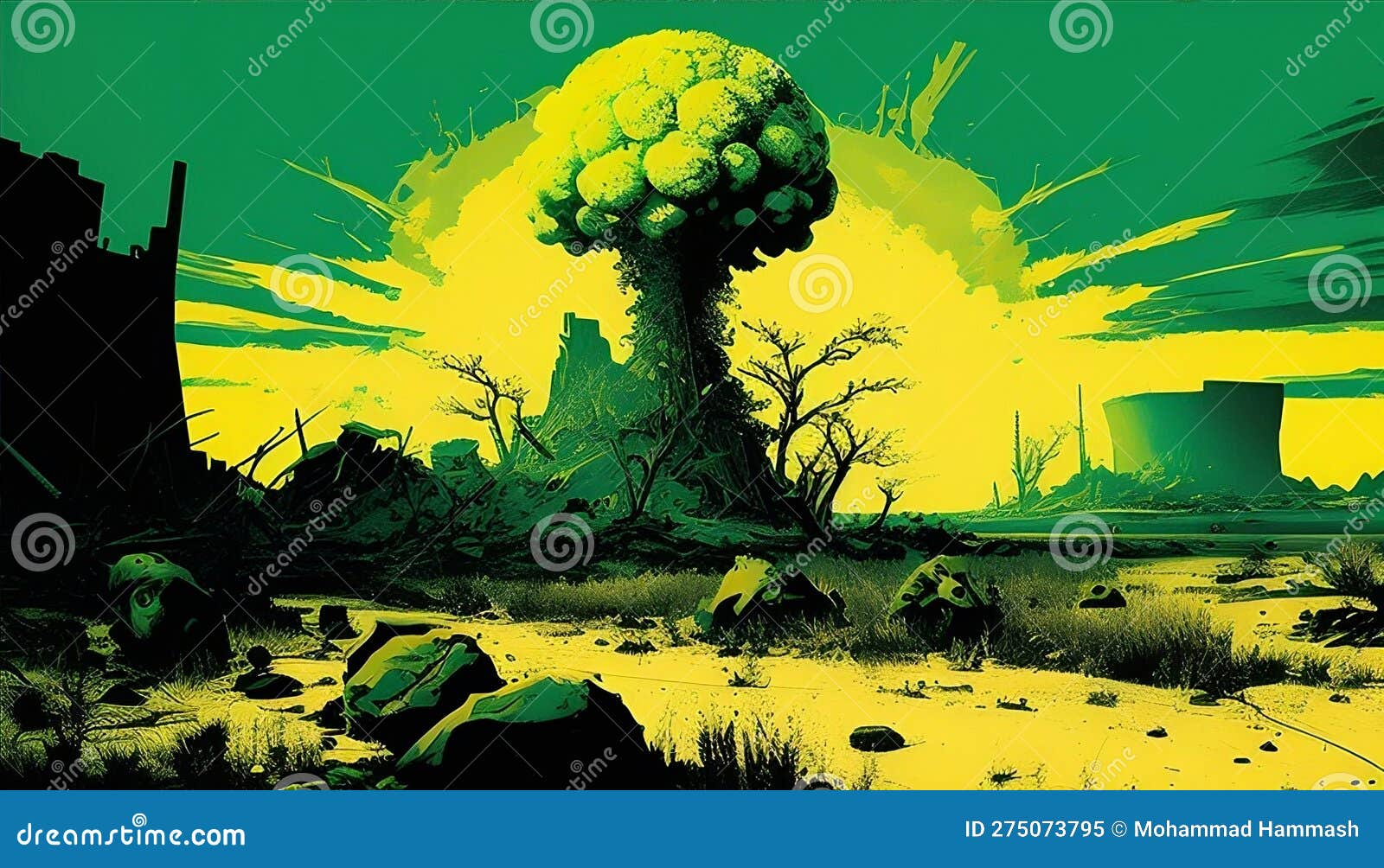 Sickly Colors In A Weightless, Flowing Scene Royalty-Free Stock ...